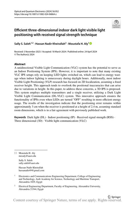 Pdf Efficient Three Dimensional Indoor Dark Light Visible Light Positioning With Received