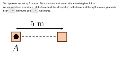 Solved Two Speakers Are Set Up M Apart Both Speakers Emit Chegg