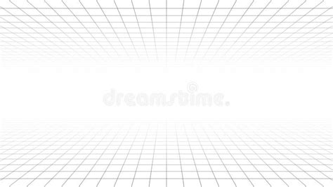 Futuristic Grid In Perspective Projection Geometric Grid And Mesh In