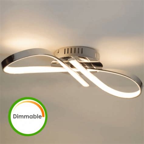 Ceiling Light Led Dimmable Chrome Acht