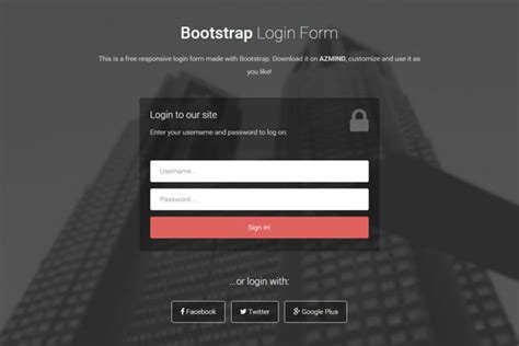 Bootstrap Login Form Templates