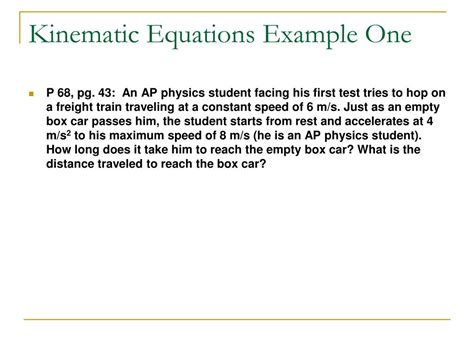 PPT Kinematics In One Dimension PowerPoint Presentation Free Download ID 1987405