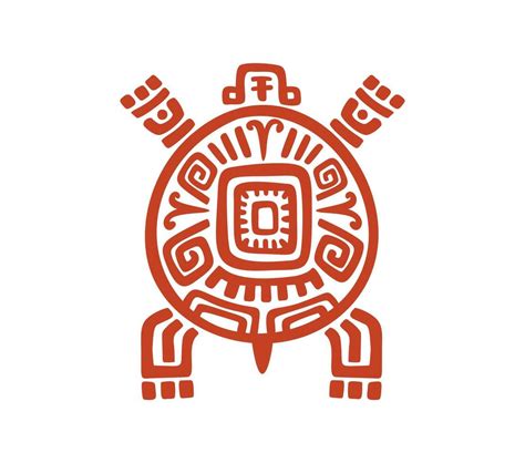 Aztec Mayan Totem Turtle Maya Inca Tribal Symbol 44862360 Vector Art