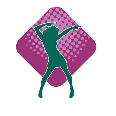 Silueta De Un Hembra Bailarín En Acción Pose Silueta De Un Mujer