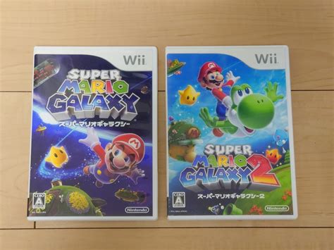 【やや傷や汚れあり】wii用ソフト スーパーマリオギャラクシー、スーパーマリオギャラクシー2 2本セット 動作確認済 Super Mario