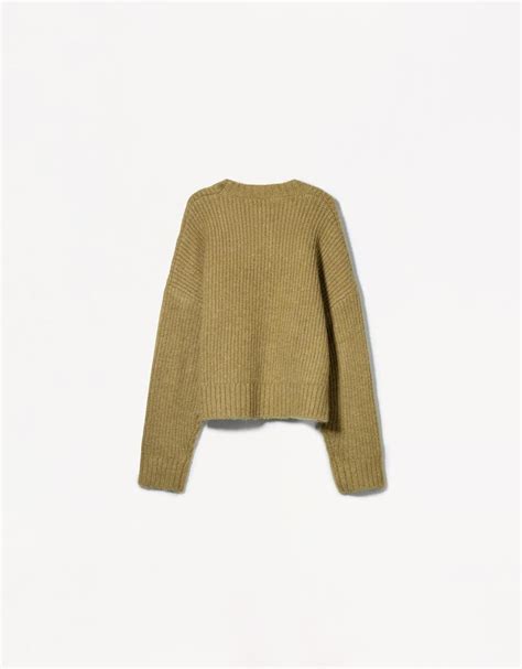 Pull Texture Broderie Homme Bershka