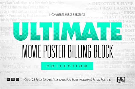 Ultimate Movie Poster Billing Block Collection Behance