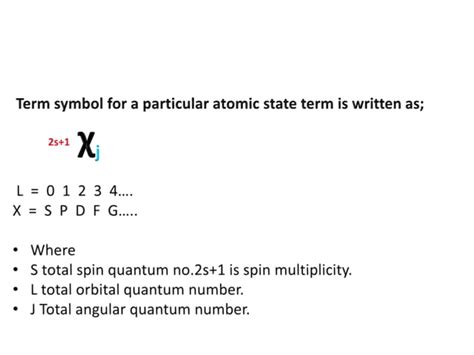 Atomic Term Symbol PPTX
