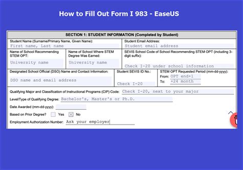 Ice Form I 983 Fillable Printable Forms Free Online