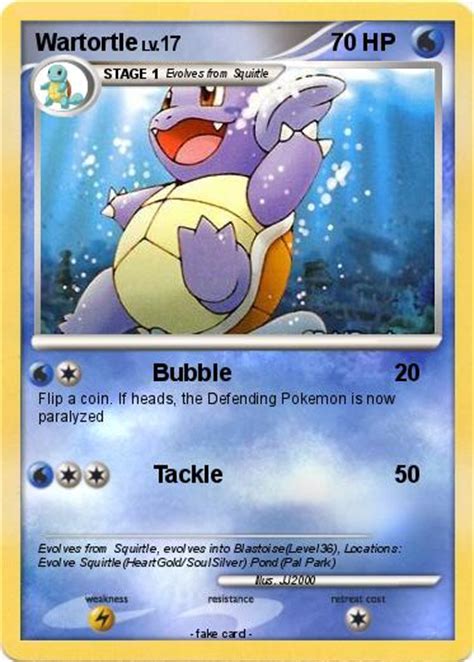 Pok Mon Wartortle Bubble My Pokemon Card