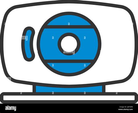 Webcam Icon Editable Bold Outline With Color Fill Design Vector