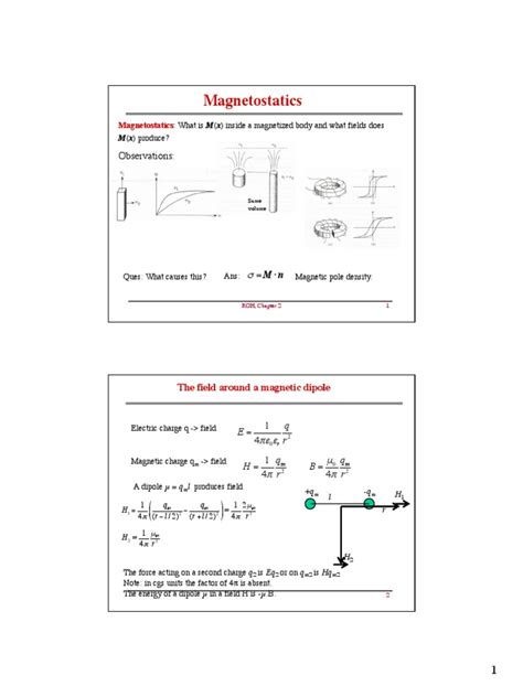 Lecture 3 Magnetostatics 2019 Pdf Pdf Electromagnetism Force