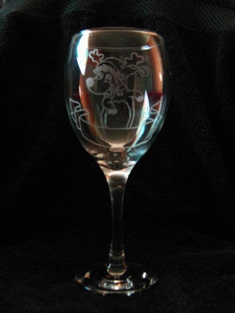 Personalised Hand Engraved Wine Glass Engraved With A Etsy