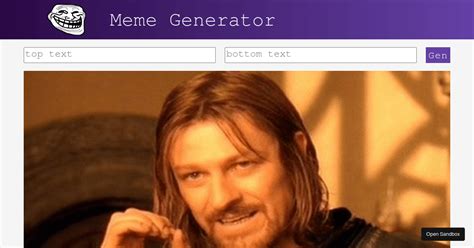 react meme generator capstone project codesandbox