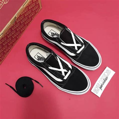 Jual Vans Old Skool Black White Evbdt Shopee Indonesia