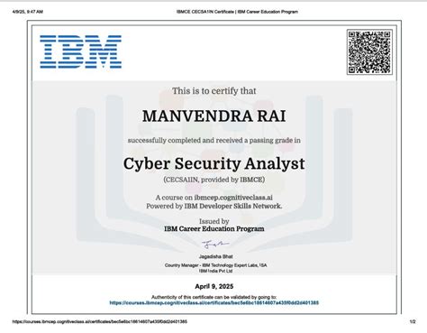 Cybersecurity Ibm Fullstackdeveloper Learningjourney Securitymindset Manvendra Rai 12