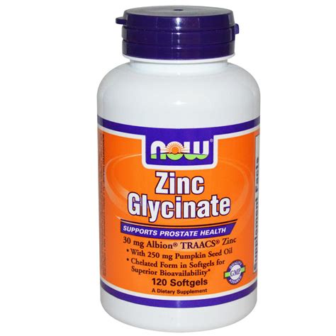 Now Foods, Zinc Glycinate, 120 Softgels – Mega Vitamins
