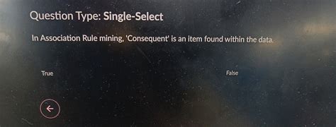 Solved Question Type Single SelectIn Association Rule Chegg
