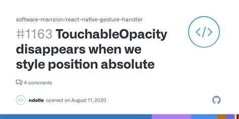 Touchableopacity Disappears When We Style Position Absolute · Issue