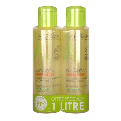 Exomega Control huile lavante émolliente A Derma nettoie en douceur et