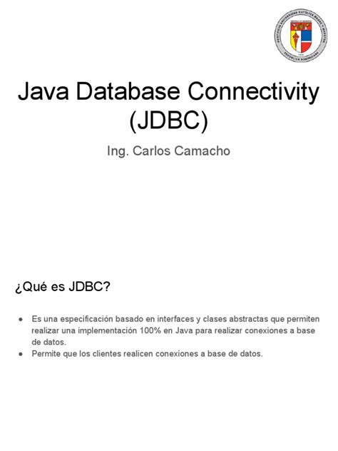 jdbc pdf java lenguaje de programación bases de datos