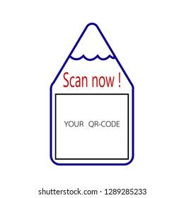 Qr Code Frame Design On Mobile Stock Vector Royalty Free Shutterstock