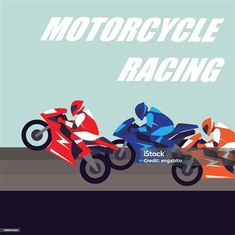 오토바이 경주 포스터 및 배너입니다 벡터 일러스트 스톡 일러스트 모터 레이싱 트랙에 대한 스톡 벡터 아트 및 기타 이미지 모터 레이싱 트랙 오토바이
