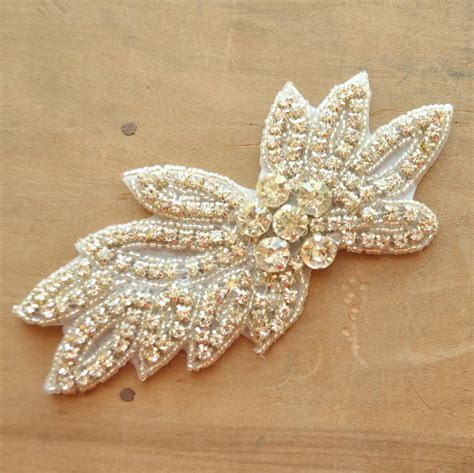 Crystal Applique Rhinestone Applique Wedding By Avenue22Supplies