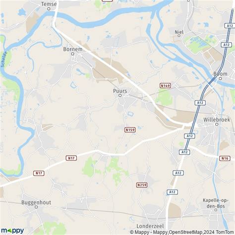 Plattegrond Puurs Sint Amands Kaart Van Puurs Sint Amands En Praktische Info