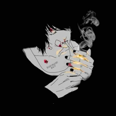 Download Anime Girl Smoking Instagram Profile Wallpaper