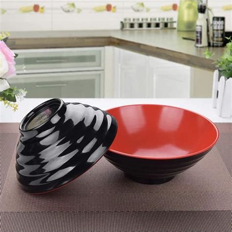 Kokobase Bols En Plastique Pour Nouilles De Ramen Chinois Oriental Noir Cdiscount