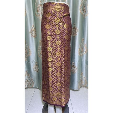 Jual Ungu Terong Gold Kain Rok Span Bawahan Setelan Songket Lilit