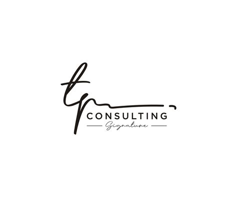 Initial Tp Signature Logo Collection Template Vector Hand Drawn