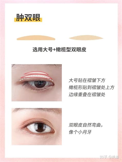 不同眼型双眼皮贴法 纯教程，徒手放大双眼 知乎