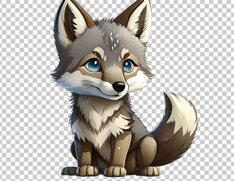 Premium Psd 3d Cute Little Wolf