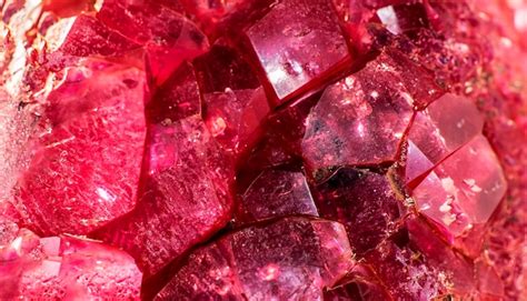 Premium Photo Macro Photo Of Ruby Texture With Crystal Structure