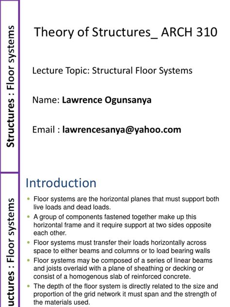 Pdf Theory Of Structures Floor Systems Dokumen Tips