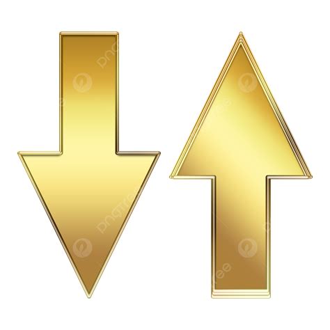 Up Down Arrow PNG Picture Traditional Up Down Gold Arrows Png Golden