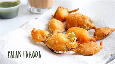 Palak Pakora Recipe Spinach Fritters Palak Pakoda Sandhyas Recipes