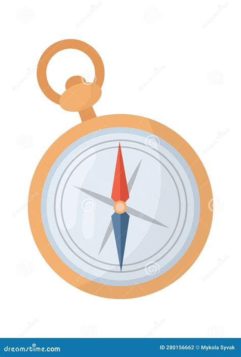 Hand Compass Mission Icon Color Outline Vector