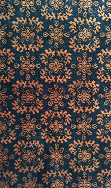 Indonesian Batik Brown Culture Wallpaper For Background Stock Image
