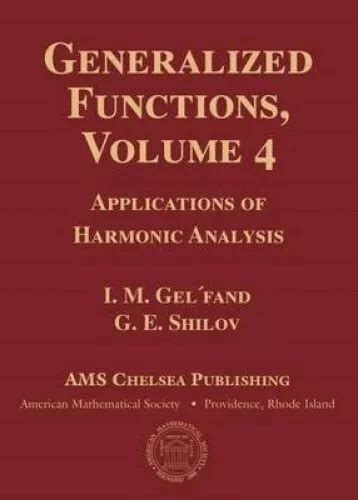 GENERALIZED FUNCTIONS VOLUME Applications Of Harmonic Analysis AMS EUR PicClick FR