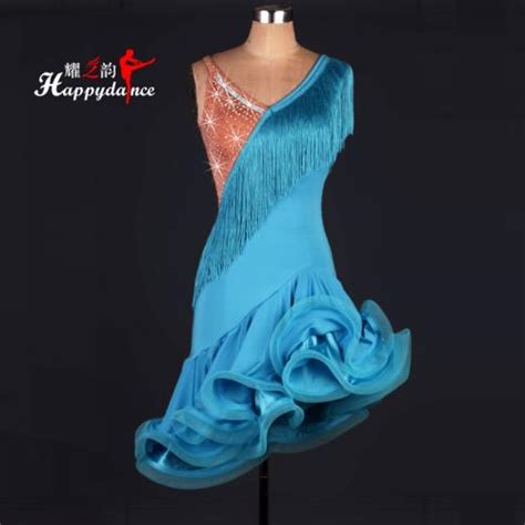 歐美新款拉丁舞流蘇連衣裙女成人 拉丁舞表演連衣裙 拉丁舞比賽服拉丁舞演出服etmall東森購物網