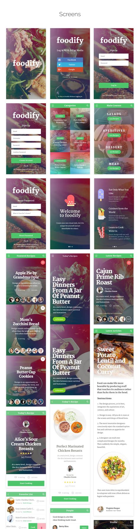Foodify Food App Ui Kit On Behance