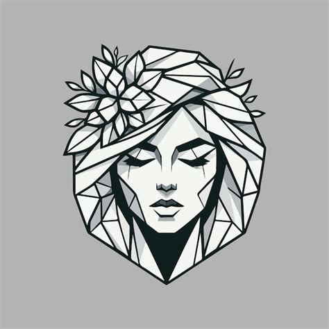 Premium Vector Colorful Polygonal Female Head