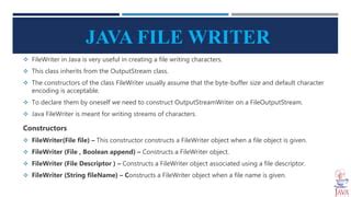 File Handling In Java Oop Presentation Ppt