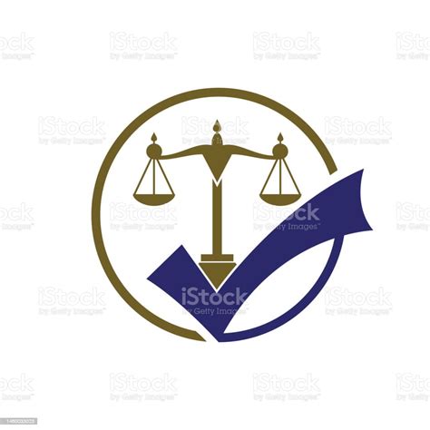 법률 회사 벡터 디자인입니다 체크 기호 아이콘 벡터 디자인이 있는 법률 규모 검사 보기에 대한 스톡 벡터 아트 및 기타 이미지