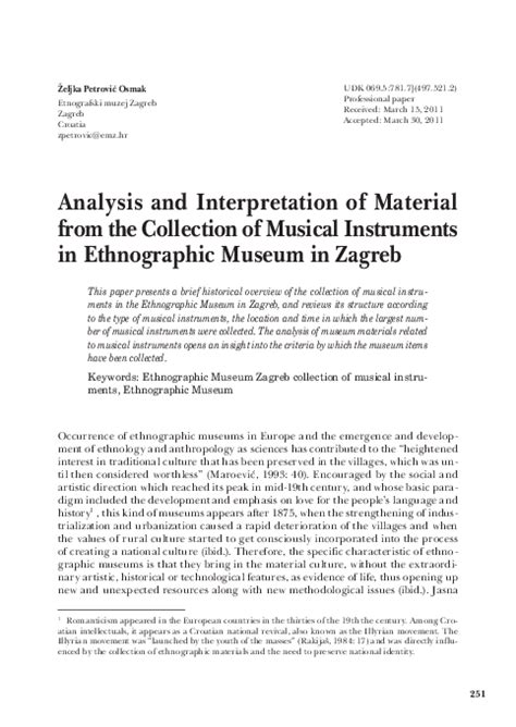 Pdf Analysis And Interpretation Of Material From The Collection Of