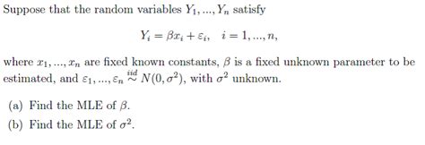 solved suppose that the random variables y1 yn satisfy 2 1