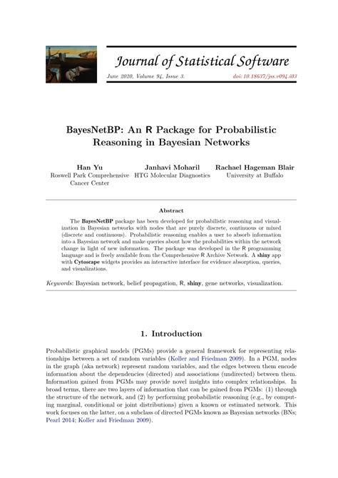 Pdf Bayesnetbp An R Package For Probabilistic Reasoning In Bayesian